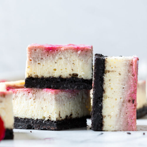 Raspberry Cheesecake Bars & Oreo Crust – Cookin' with Mima