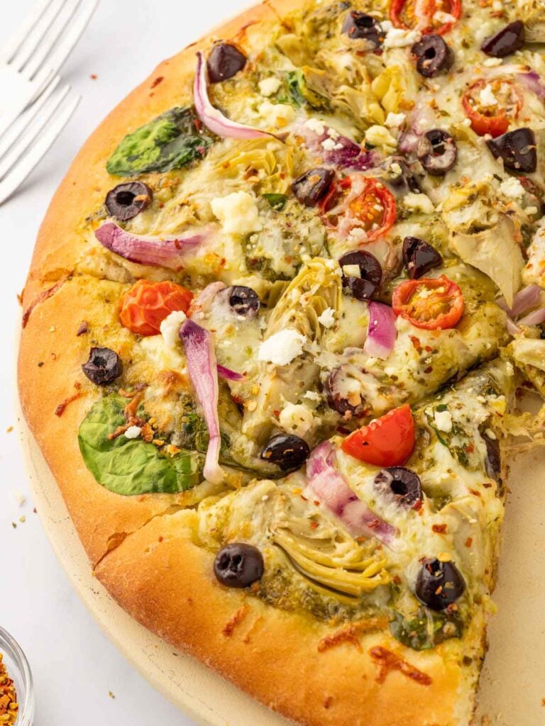 Easy Homemade Mediterranean Pizza – Cookin' with Mima