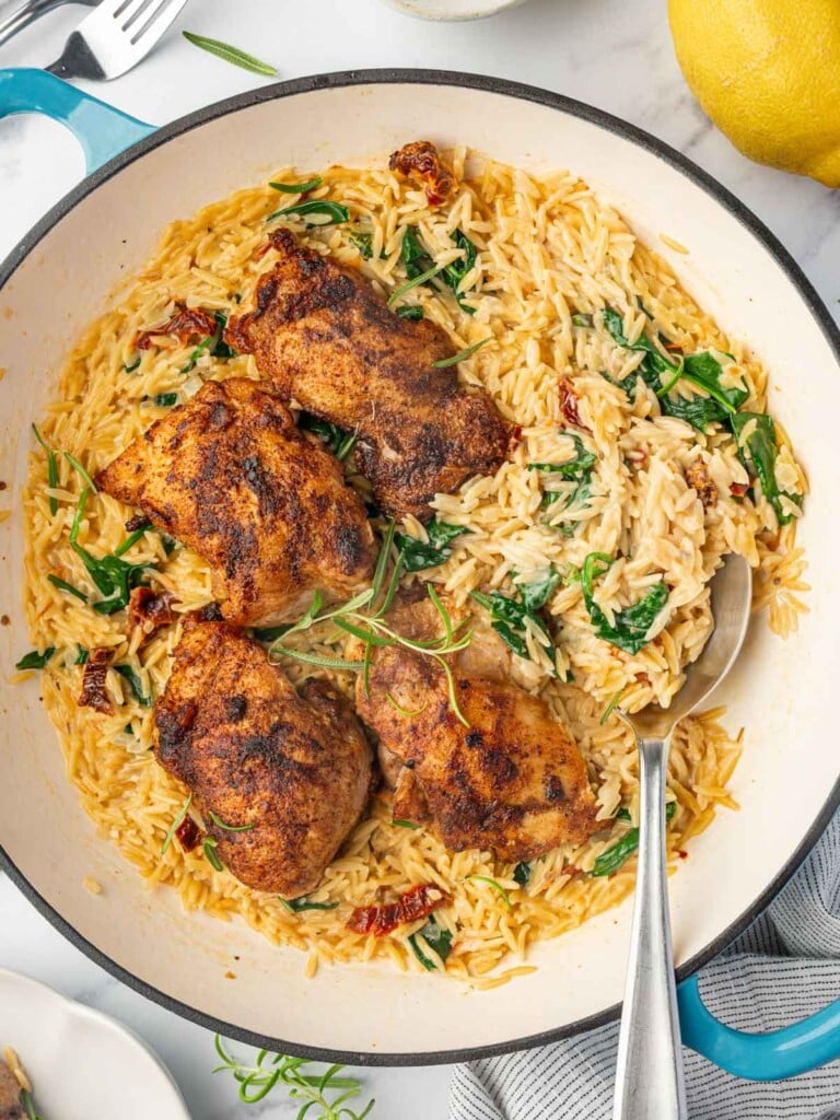 Creamy One-Pot Cajun Chicken Orzo – Cookin' with Mima